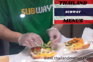 SUBWAY MENU THAILAND & UPDATED PRICES 2024 - thailandmenus.com